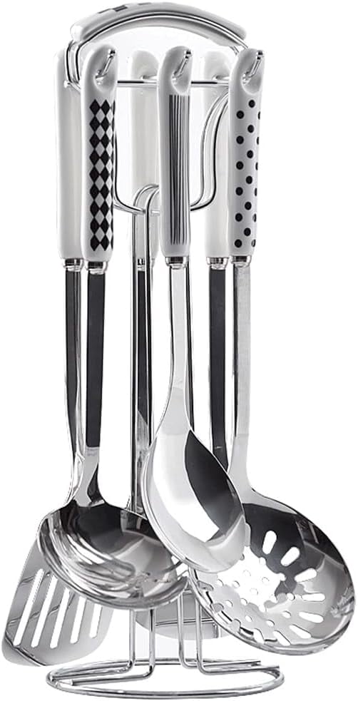Ceramic Handles Cooking Tool Set Steel Kitchen Utensils Set of Cookers ...