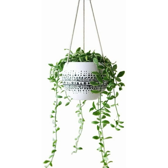 Ceramic Hanging Planter for Indoor Outdoor, Decorative Boho Flower ...