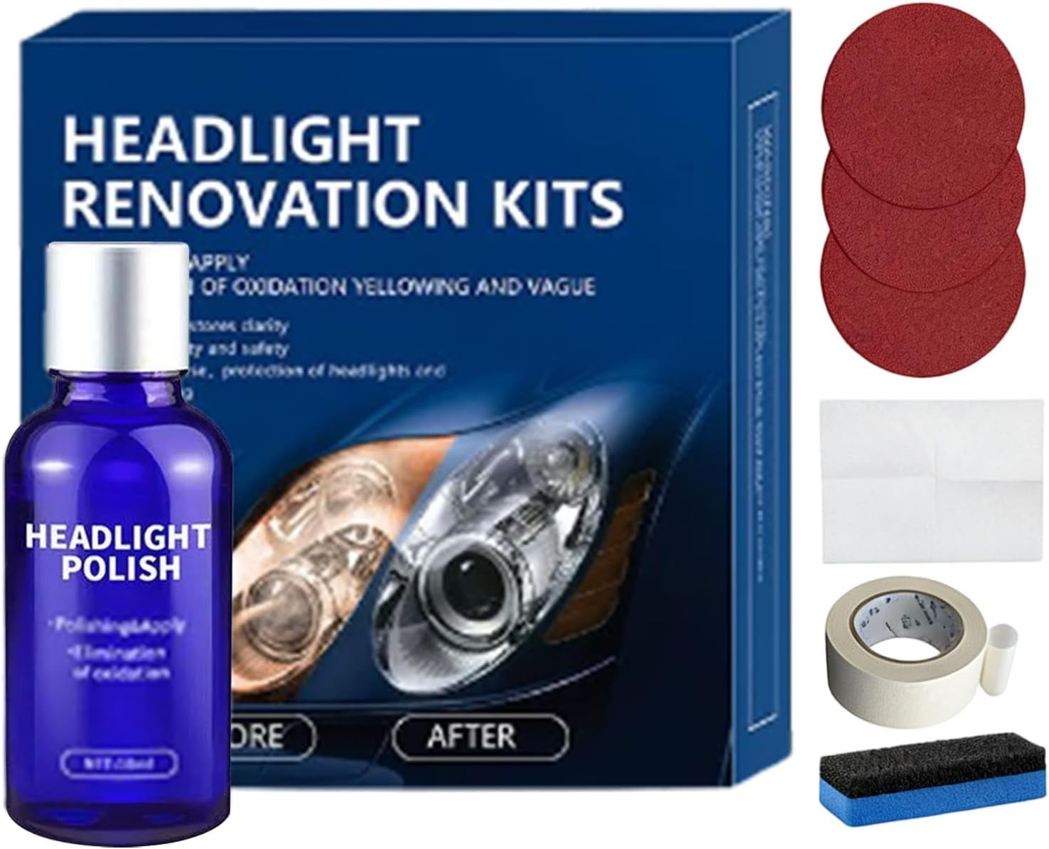Ceramic Headlamp Coating – Vehicle Light Repair Liquid, Oxidation ...