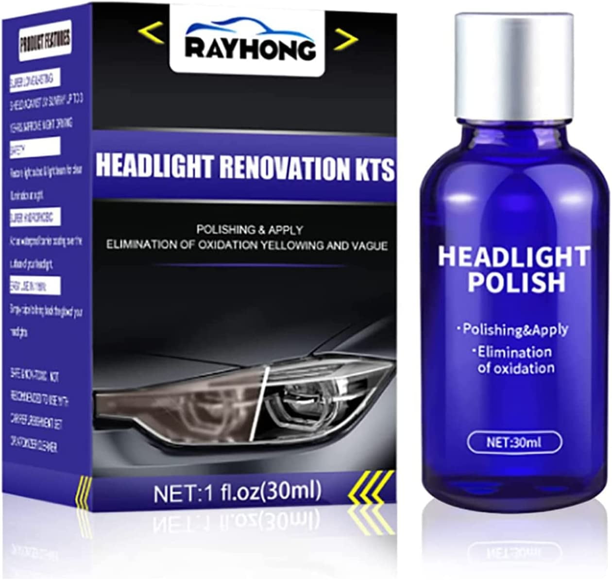 Ceramic Headlight Restoration Kit,Car Headlight Cleaner and Restorer ...