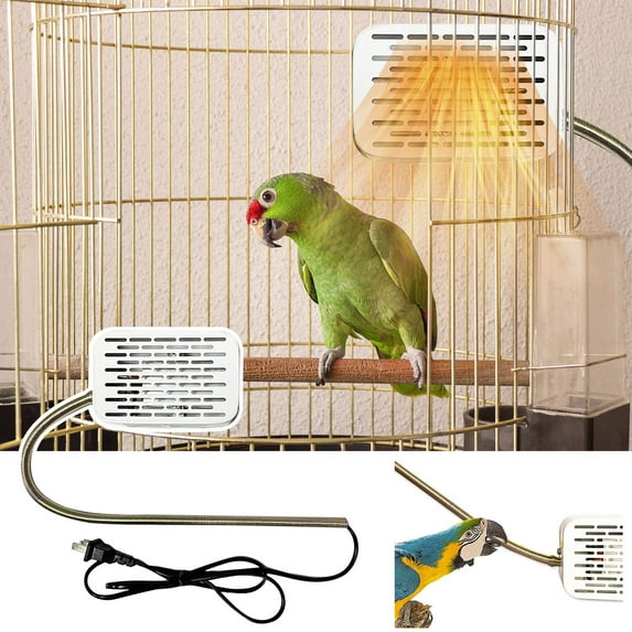 Ceramic Heat Lamp for Parrots - 100W No-Glow Bird Heater with ...