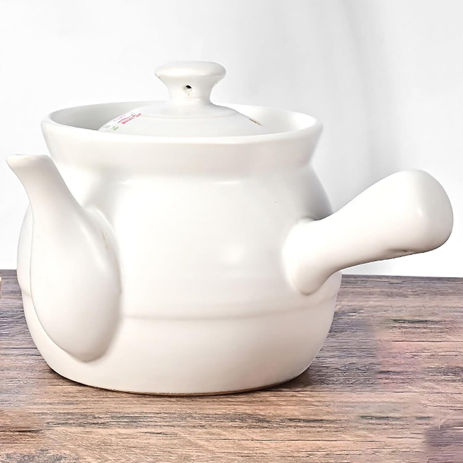 Ceramic Heat-Resistant Herbal Medicine Pot, Ceramic Stew Bowl with Lid ...