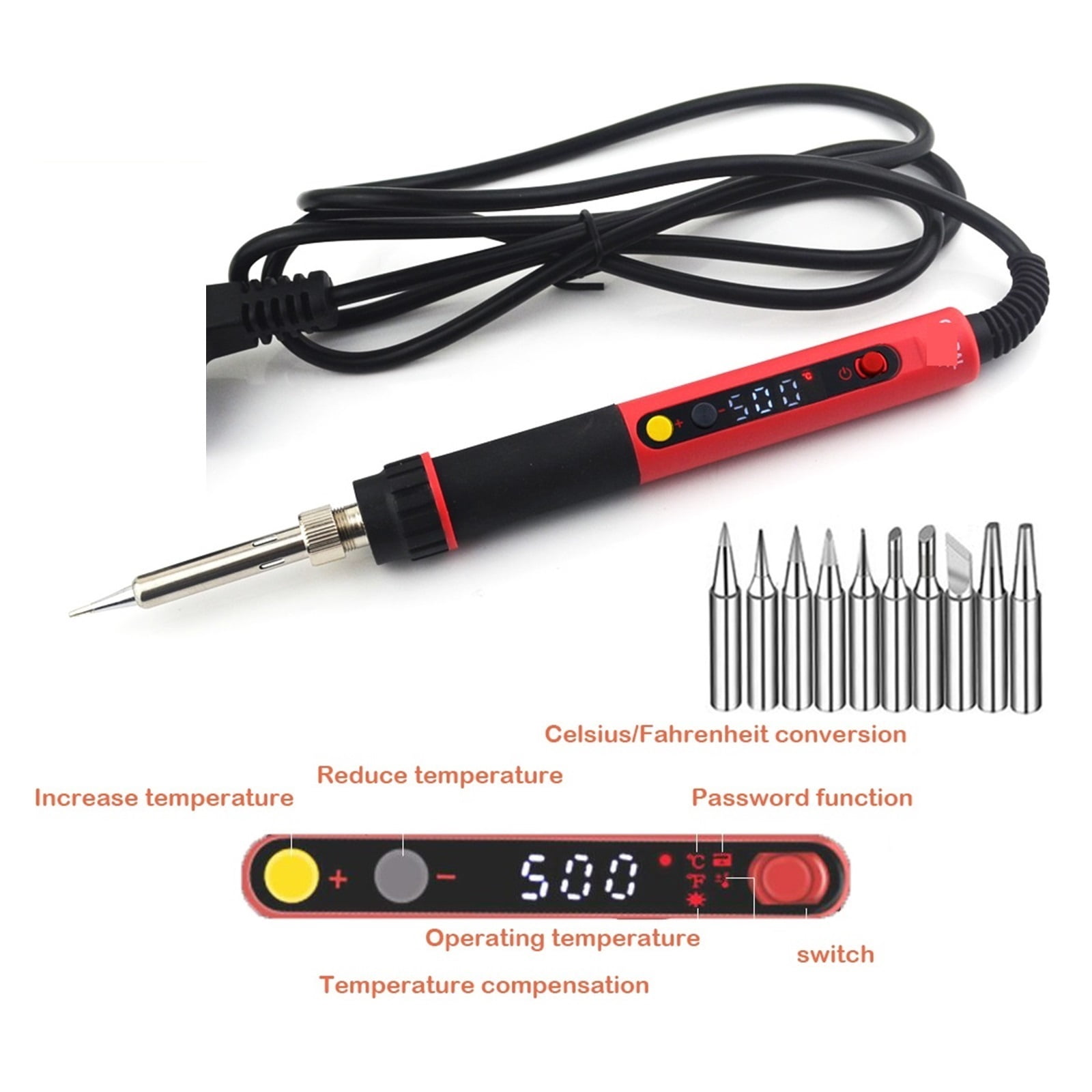 Ceramic Heater Soldering Tips ,LED Digital Constant Temperature ...