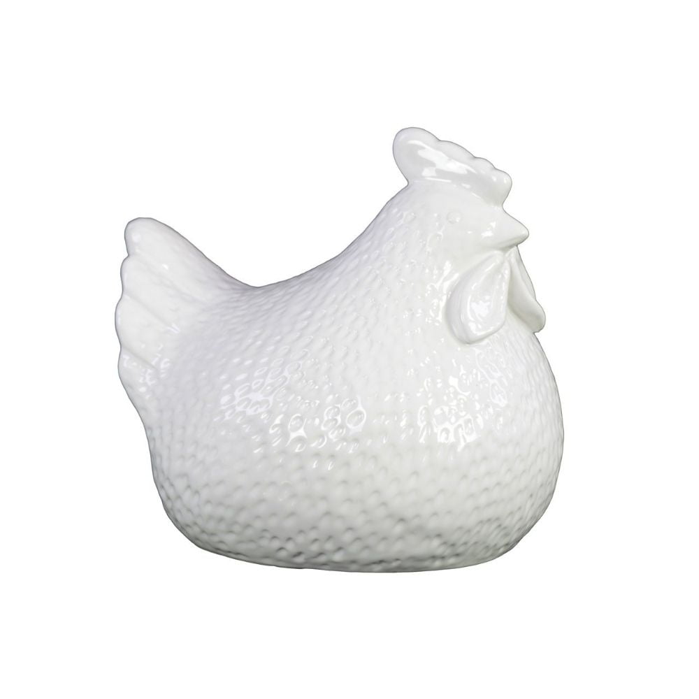 Ceramic Hen Decor Large - White - Walmart.com