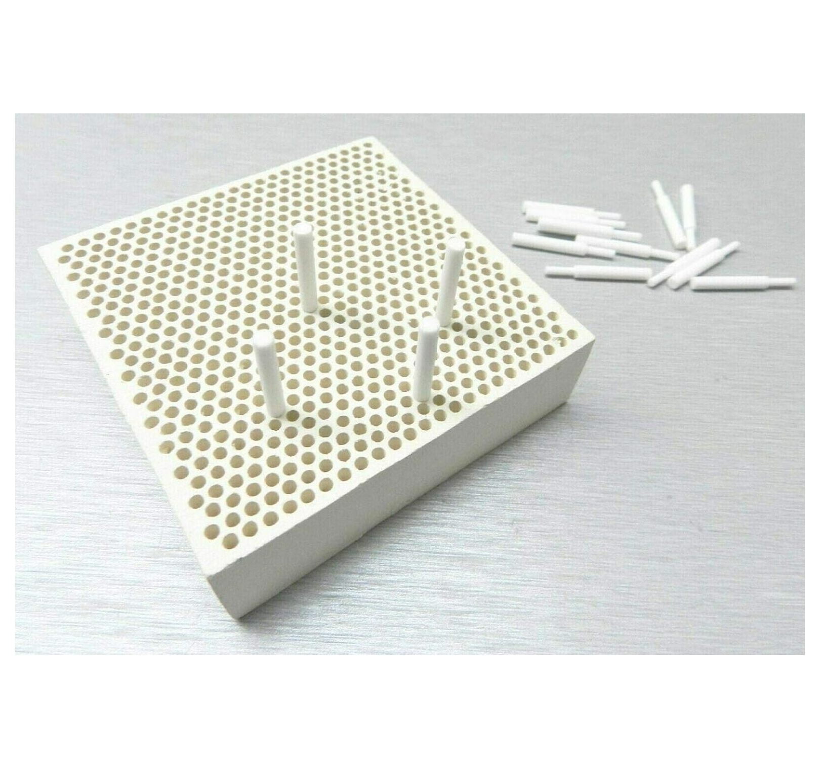 Ceramic Honeycomb Block 4" and Ceramic Pins Soldering Plate & Pins ...