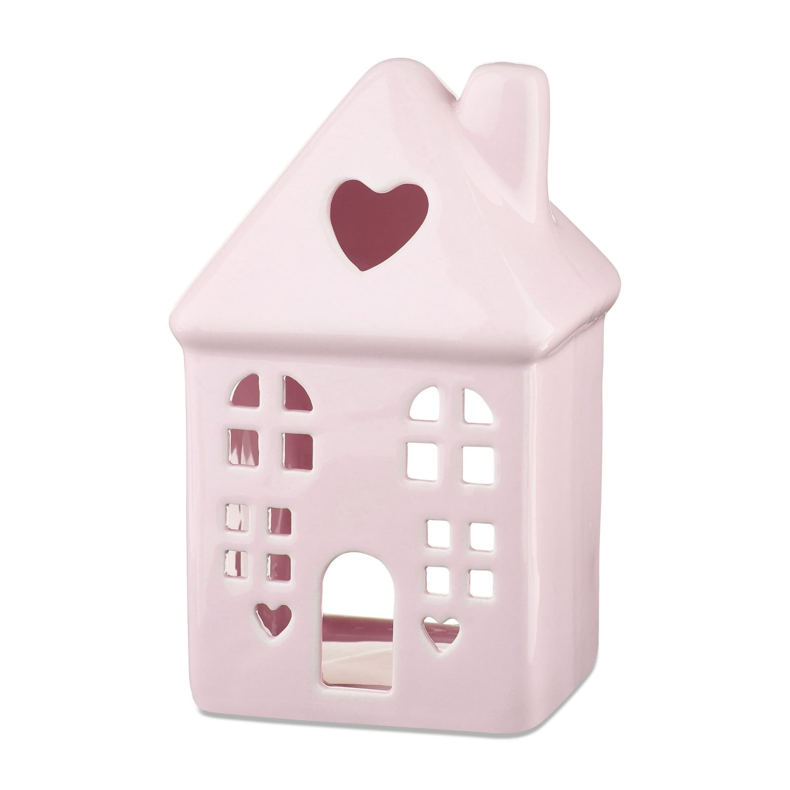 Ceramic House Tabletop Decoration, Glossy Ceramic Ornament with Window ...
