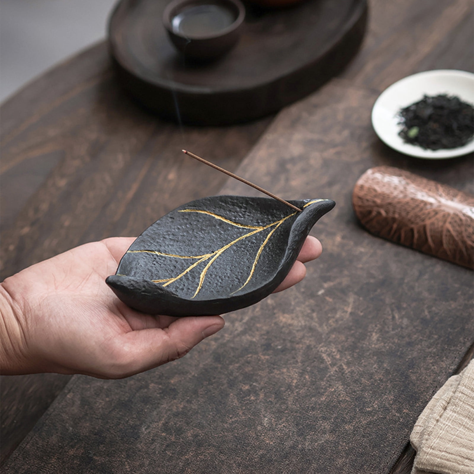 Ceramic Incense Burner Holder Tray, Handcrafted Boho Aromatherapy Decor ...