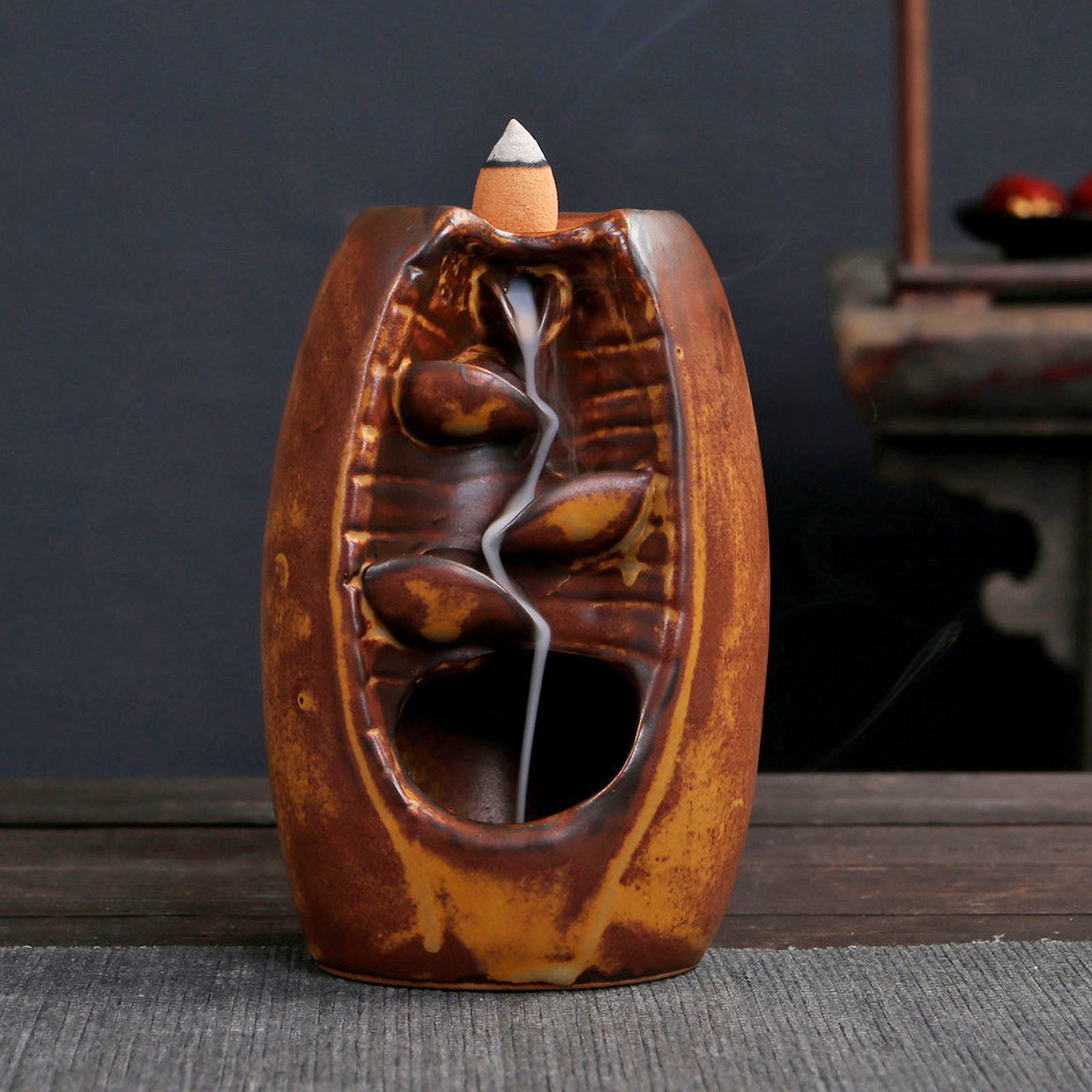 Ceramic Incense Burner, Waterfall Backflow Incense Holder, Aromatherapy ...