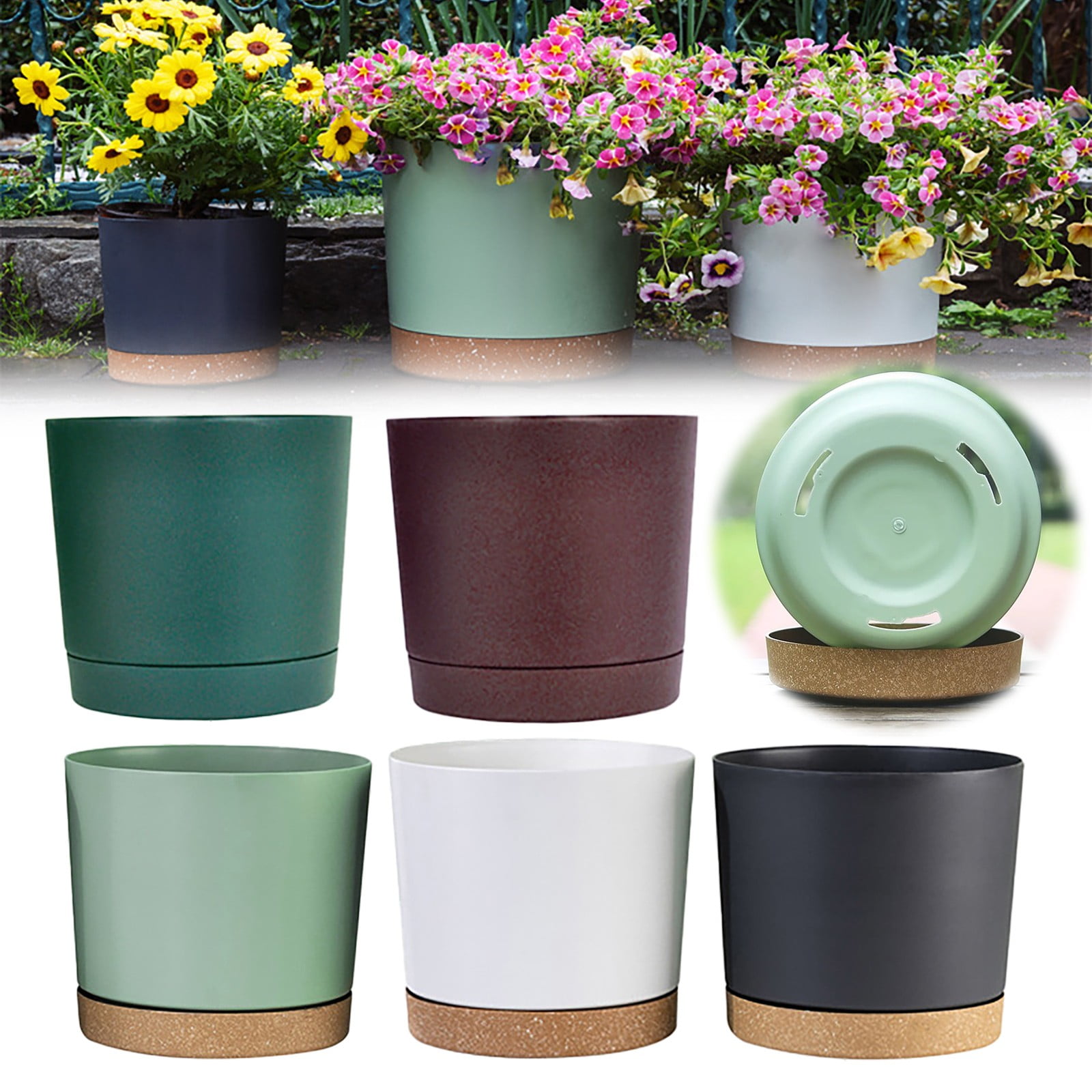Ceramic Indoor Plant Pot with Drainage By Ljxge Stackable Design Home ...