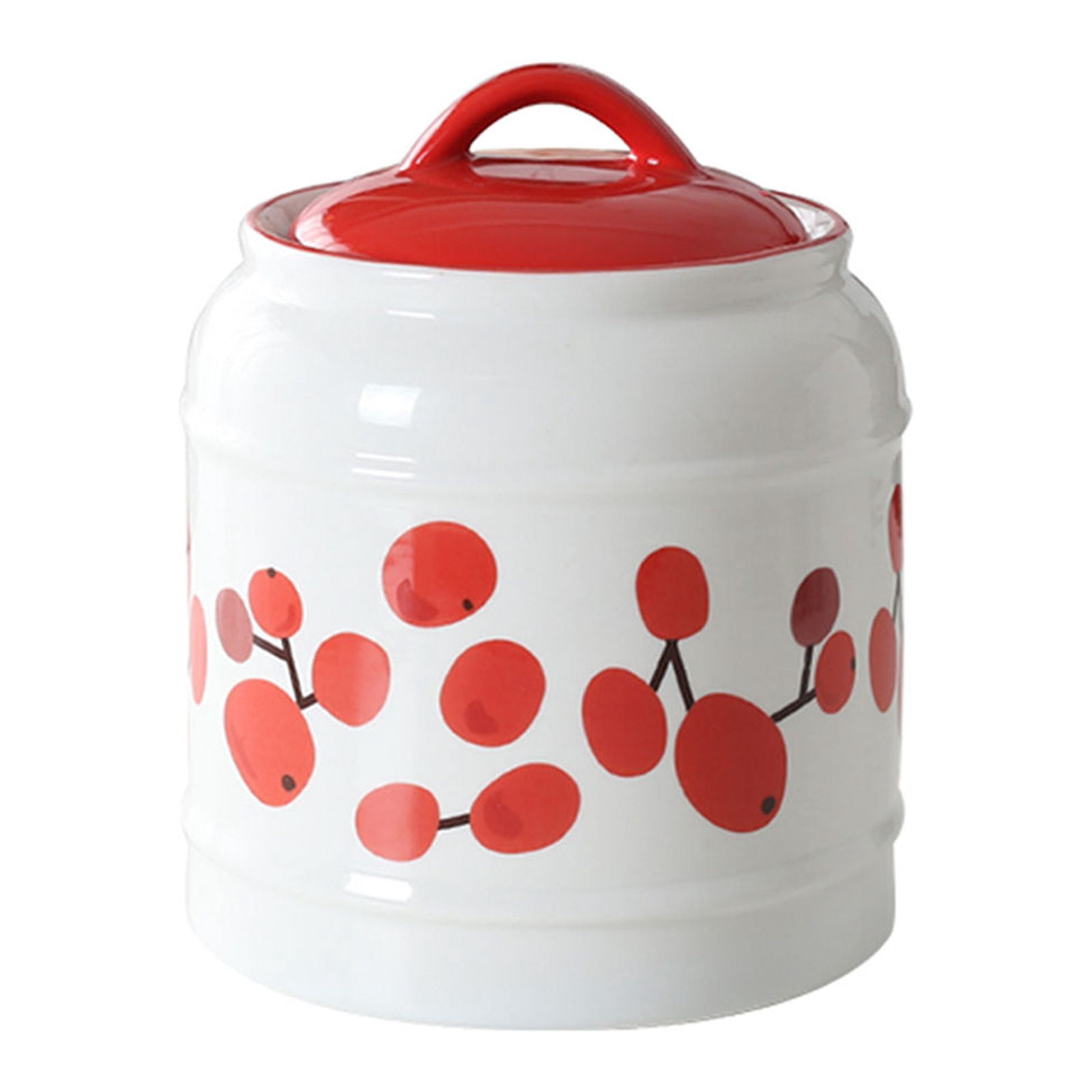 Ceramic Jar With Lid, Kitchen Canisters Ceramic Food Storage Jar With ...
