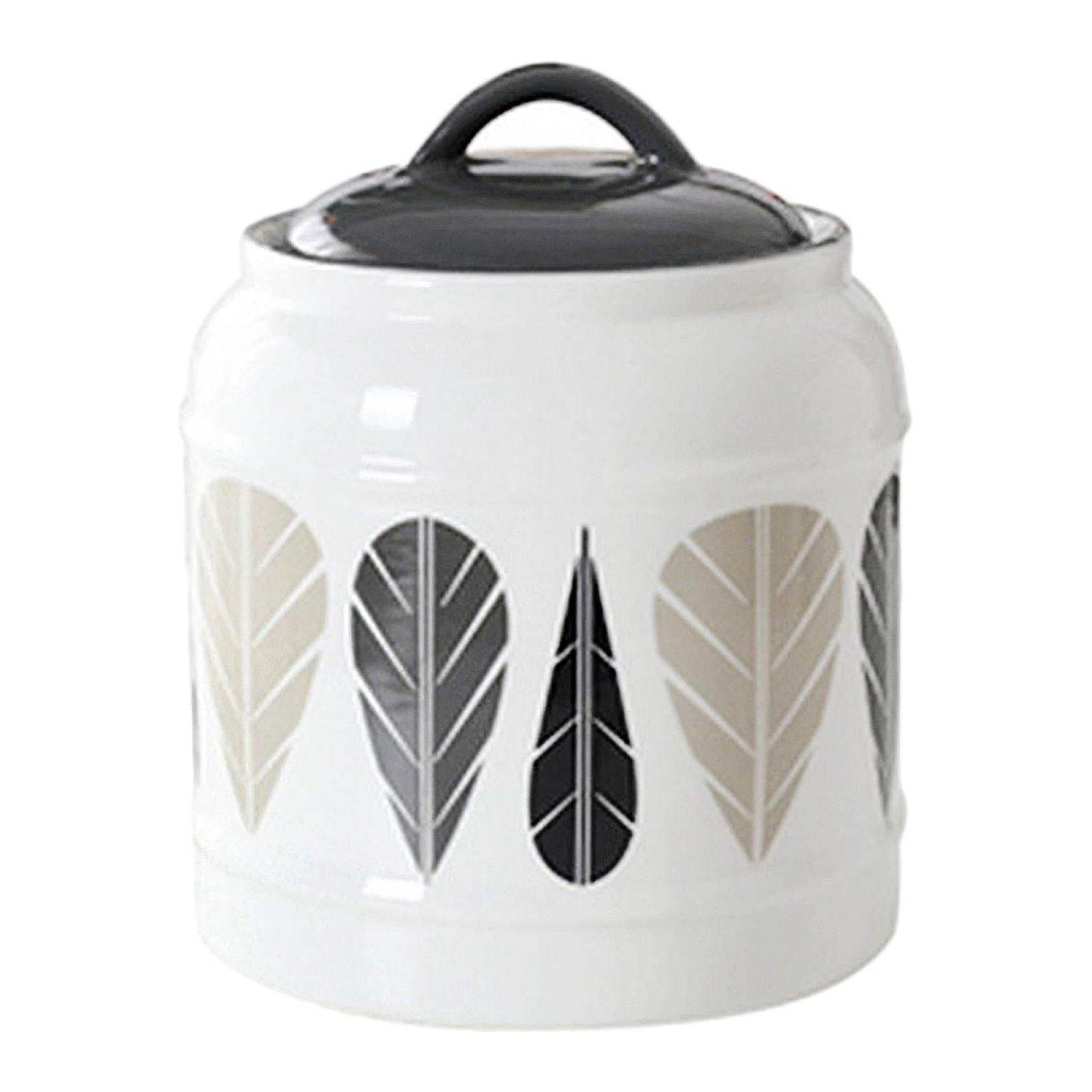 Ceramic Jar with Airtight Lid Tea Canister Home Countertop Cookie Candy ...