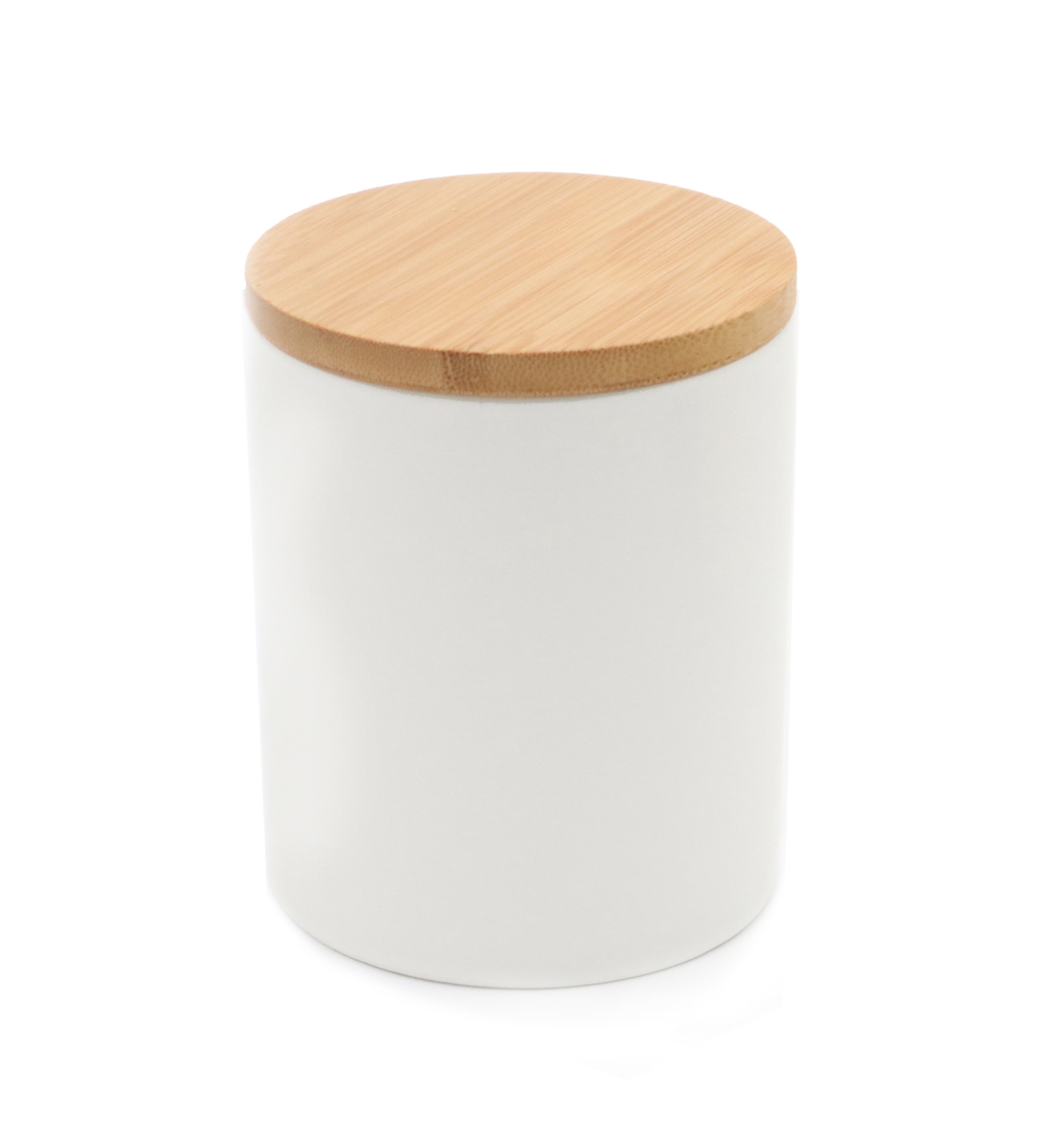 Ceramic Jar with Lid 16oz Ceramic Kitchen Jar w/ Air Sealing Bamboo Lid ...