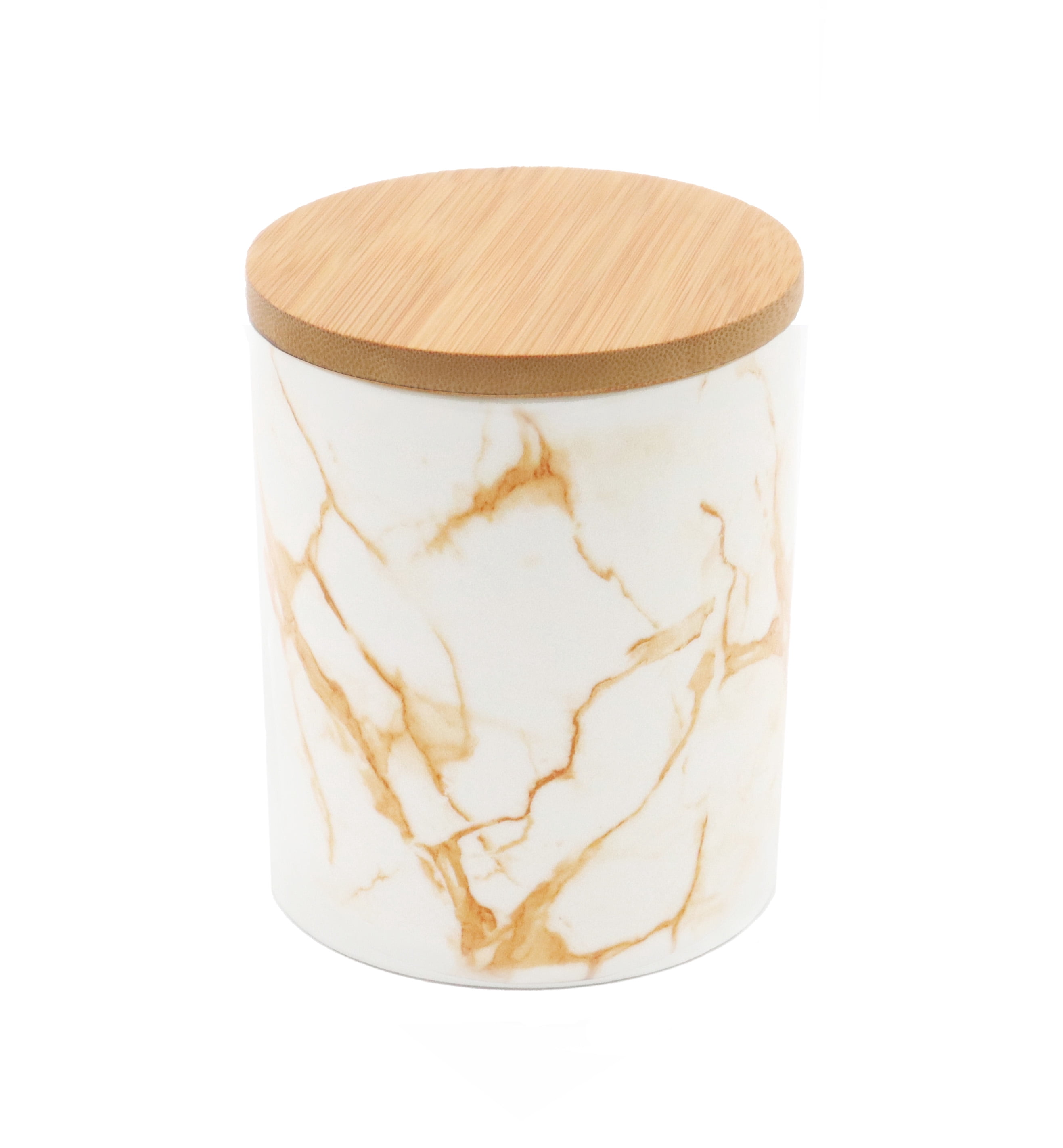 Ceramic Jar with Lid 16oz Ceramic Kitchen Jar w/ Air Sealing Bamboo Lid ...