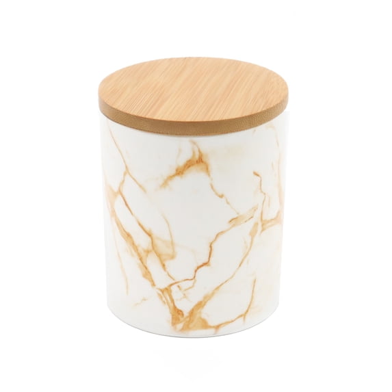 Ceramic Jar with Lid 16oz Ceramic Kitchen Jar w/ Air Sealing Bamboo Lid ...