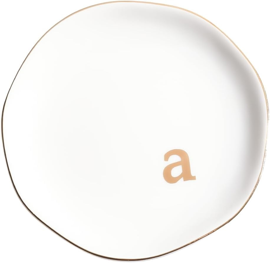 Ceramic Jewelry Dish 4.7 Inch Round Decorative Ceramic Trinket Dish ...