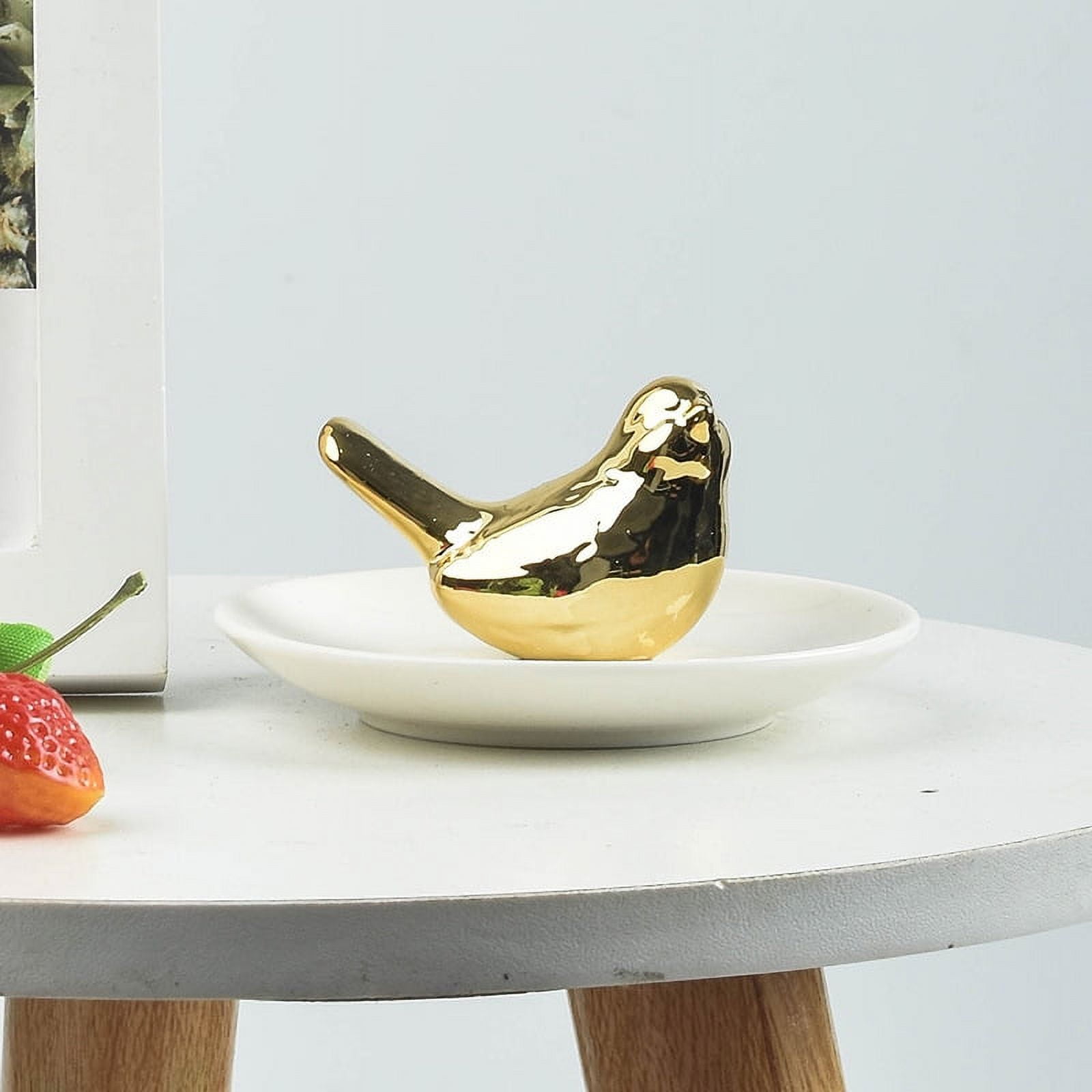 Ceramic Jewelry Holder Ring Dish Trinket Tray Desktop Ceramic Bird ...