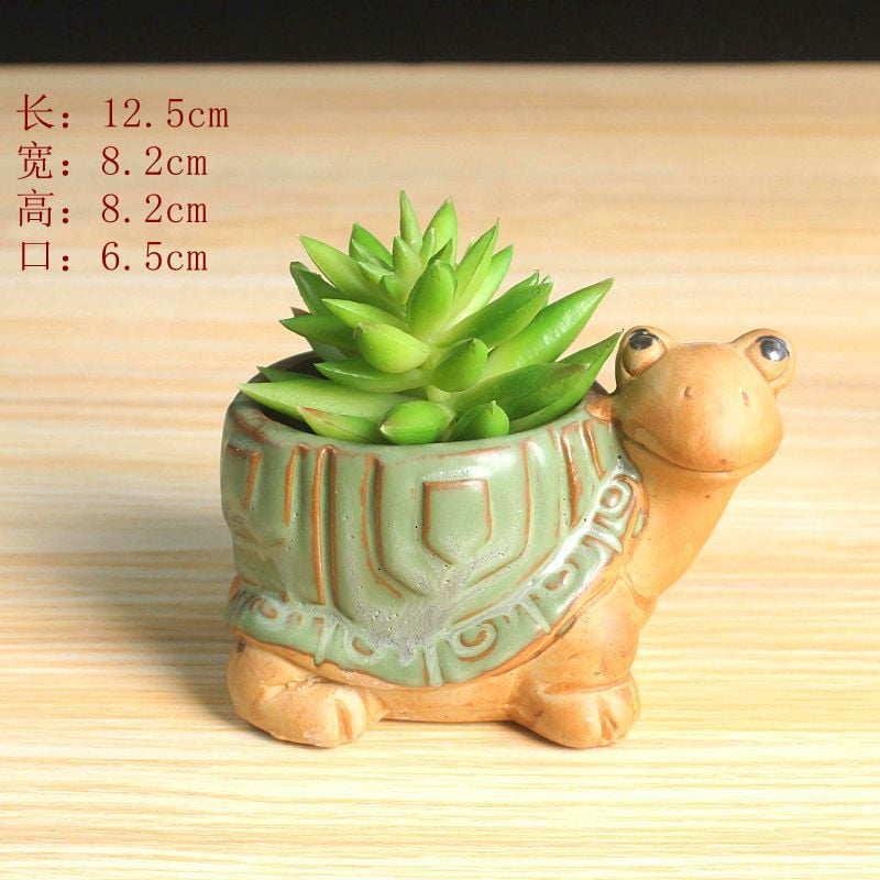 Ceramic Kiln-glazed Snail Succulent Planter - Creative Animal Plant Pot ...
