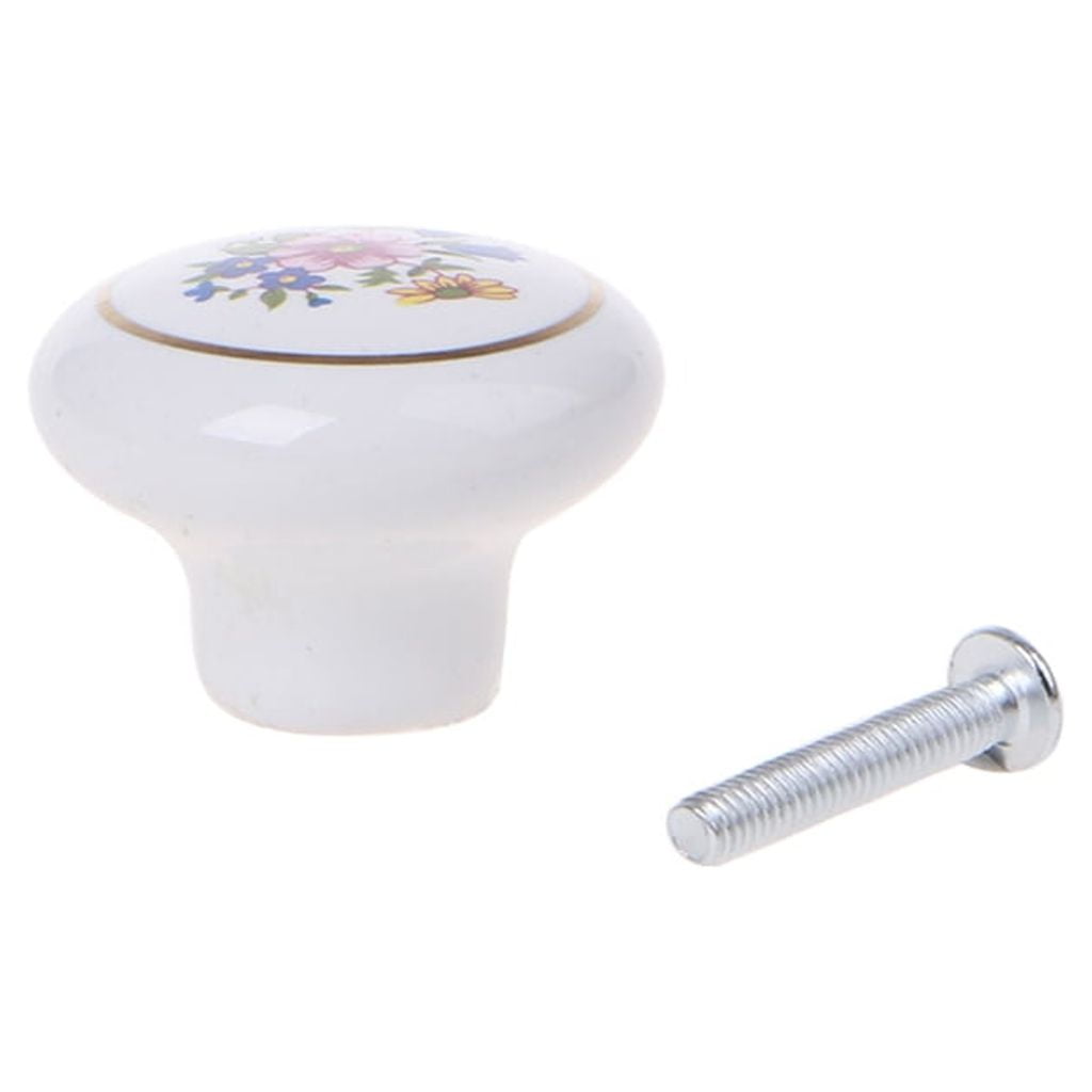 Ceramic Kitchen Door Knobs Cabinet Drawer Cupboard Locker Pull Handle - Walmart.com