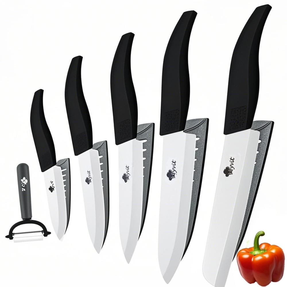 Ceramic Knife 11-Piece Kitchen Chef Knives Set,3" 4" 5" 6" in Paring ...