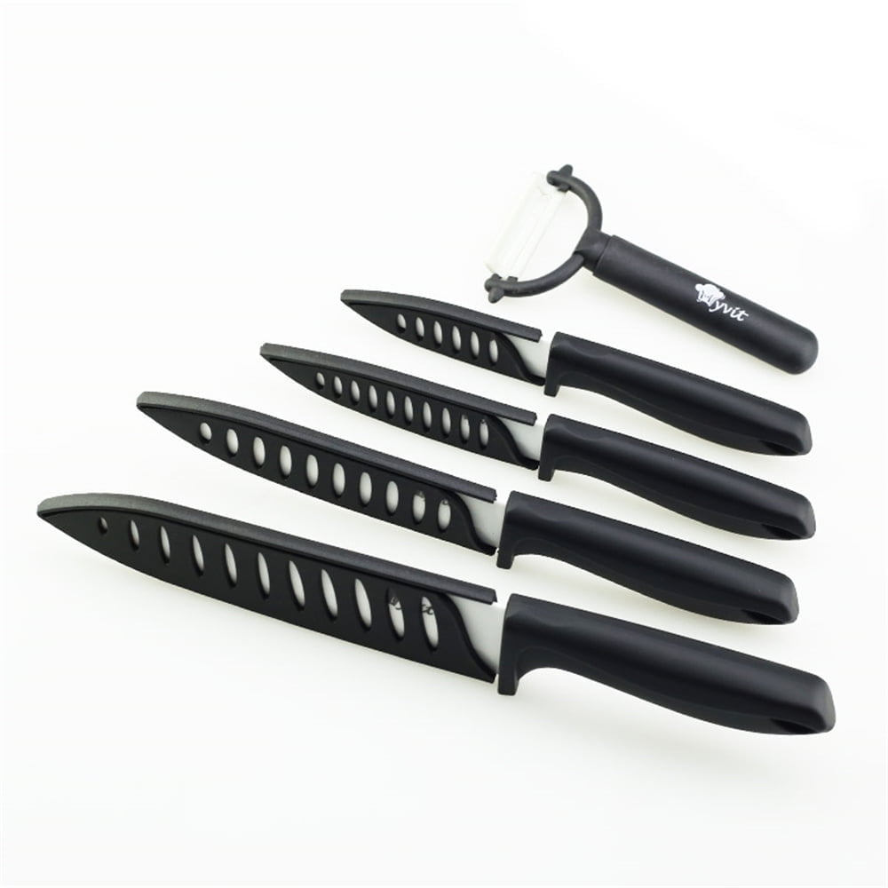 Ceramic Knife Set 6" 5" 4" 3" Sharp Chef Knives + One Peeler Non Rust ...