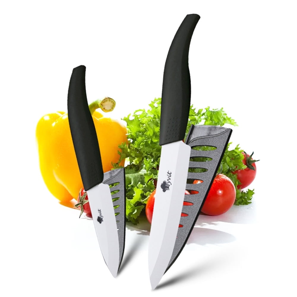 Ceramic Knife Set 6" Chef Knife and 3" Paring Knife Sharp Kitchen ...
