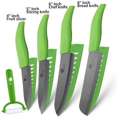 Myvit Ceramic Knife Set 5Pcs Kitchen Knives wIth Sheath,Rust Proof ...
