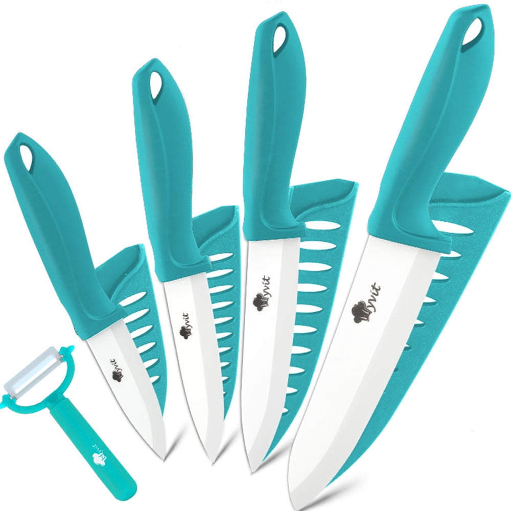 Ceramic Knife Set for Kitchen, Non-Rust Zirconia Blade, Chef Knife ...