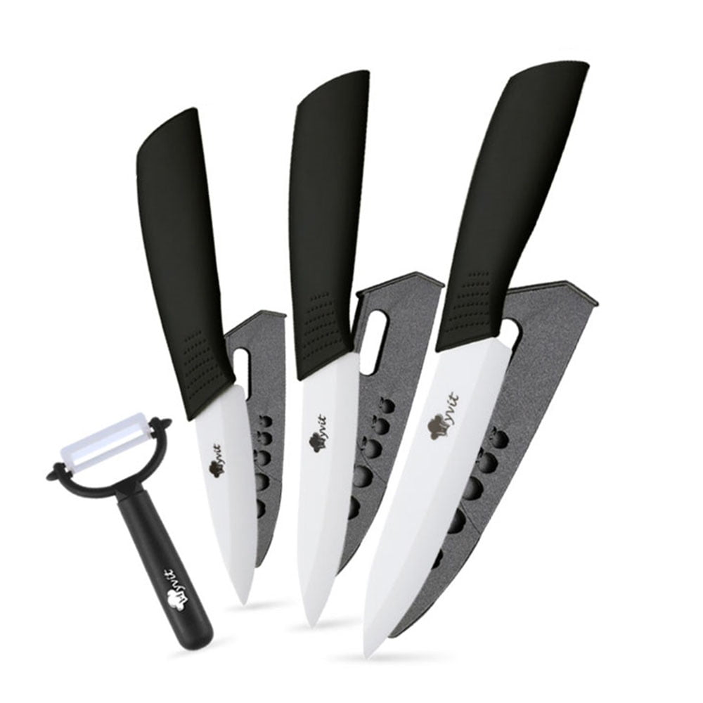 Ceramic Knives Sharp 5-inch Utility Kitchen Knife 4-inch and 3-inch ...