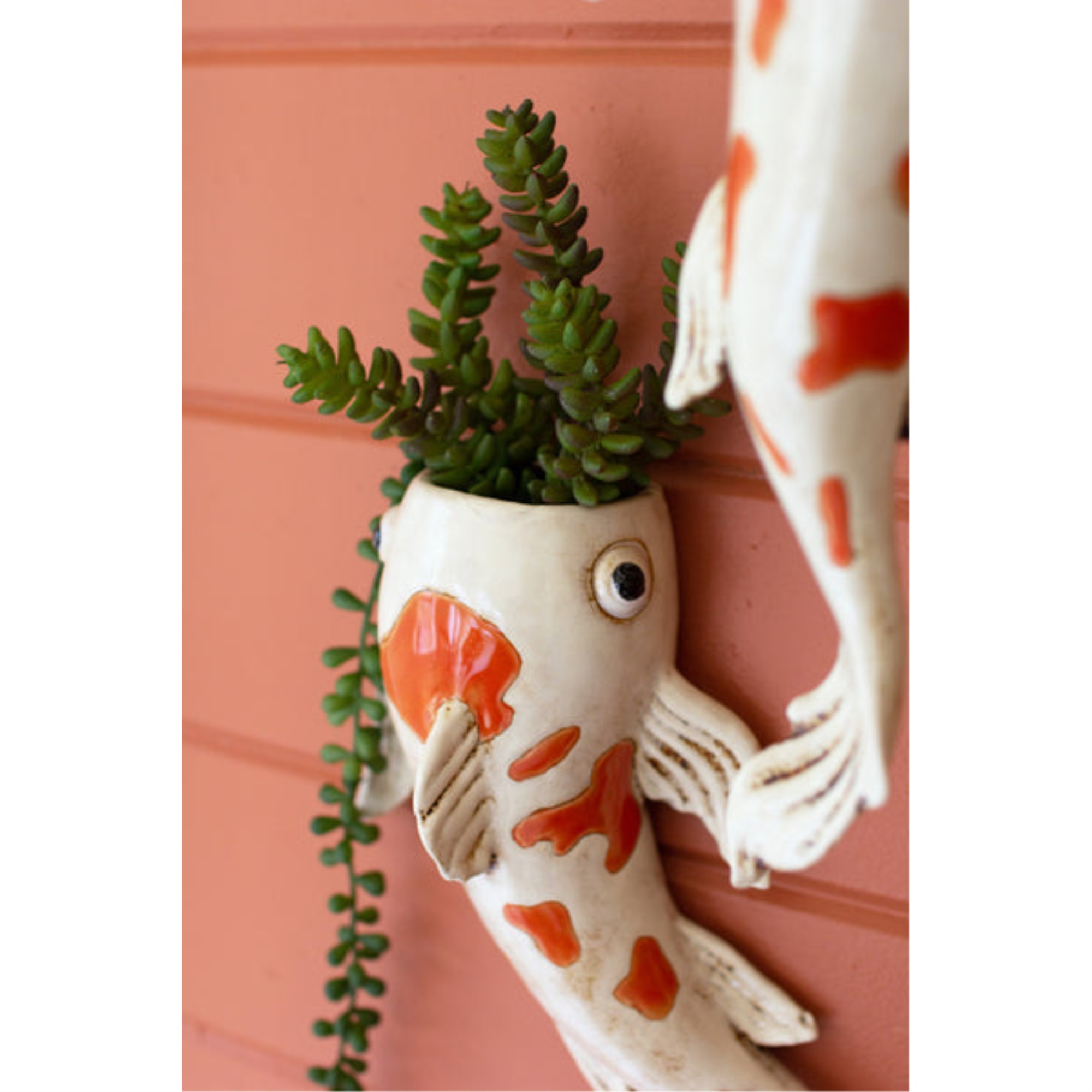 Ceramic Koi Wall Planter Multi - Walmart.com