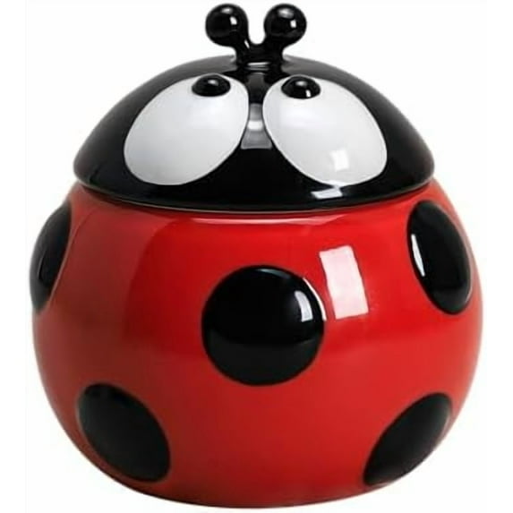 Ceramic Ladybug Sugar Bowl with Lid, Sugar Container, Sugar Jar Candy ...