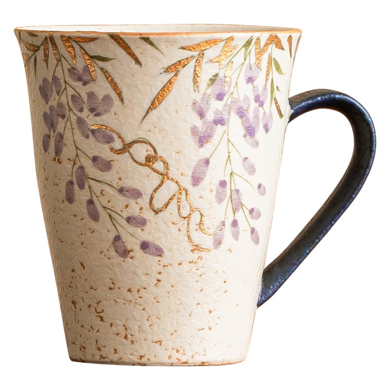 Ceramic Latte Art Cup Saucer Set Elegant Afternoon Tea Mug for ...