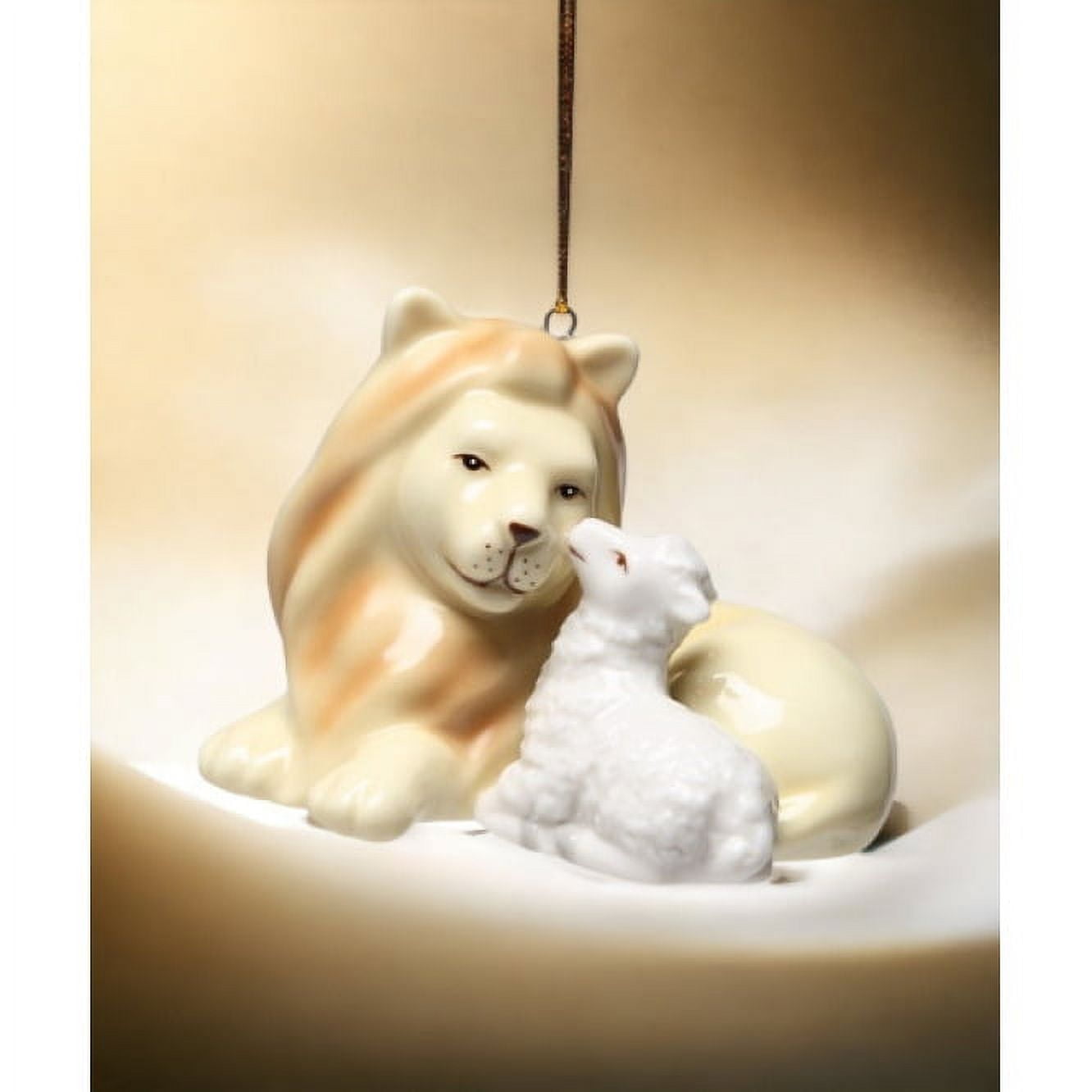 Ceramic Lion and Lamb Peace Ornament 2 7/8" Mom Christmas - Walmart.com