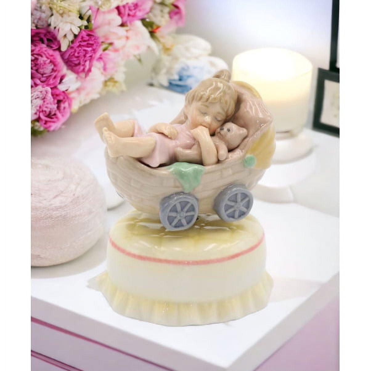 Ceramic Little Girl Music Box Baby Stroller 3.75x4 - Walmart.com