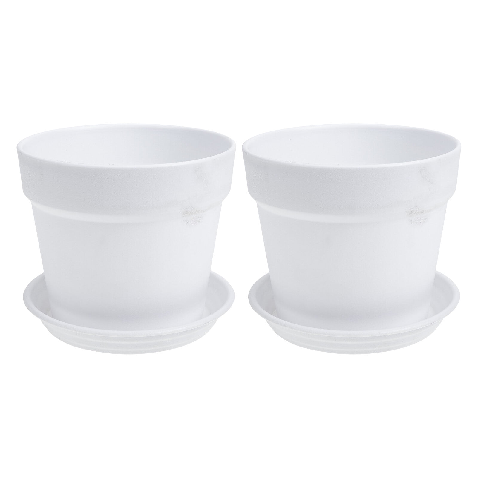 ifundom Decorative Flower Pot Flower Pots Ivory Planting Balcony 2 Sets ...