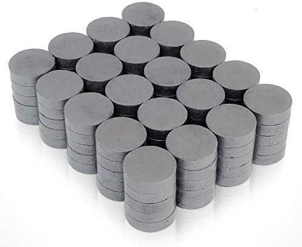 Ceramic Magnets – 100 Round Discs (.7” x .2”) for Science Projects and ...