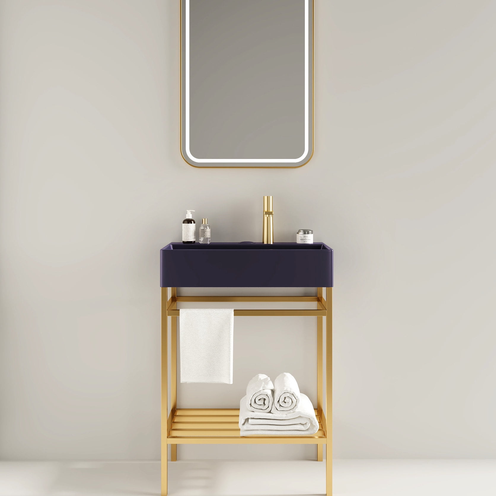 Ceramic Main Material Basin | Bathroom Vanity with Expandable Drainpipe ...