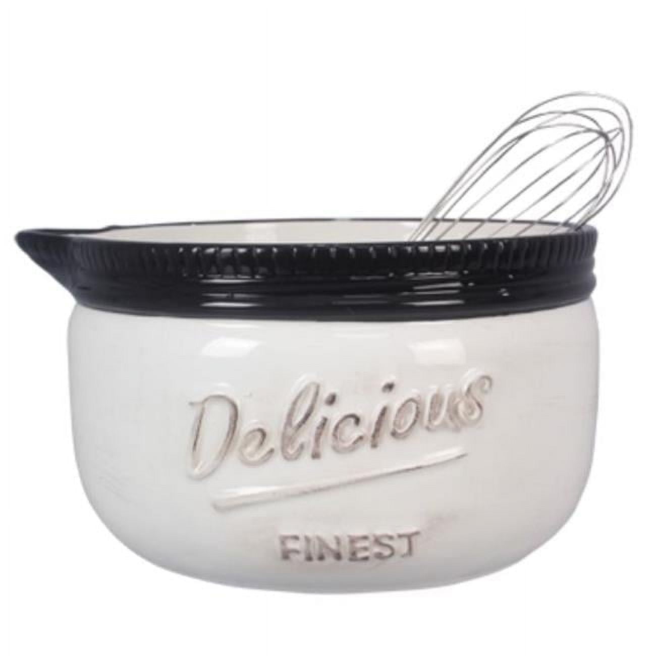 Ceramic Mason Jar Batter Bowl with Whisk - Walmart.com