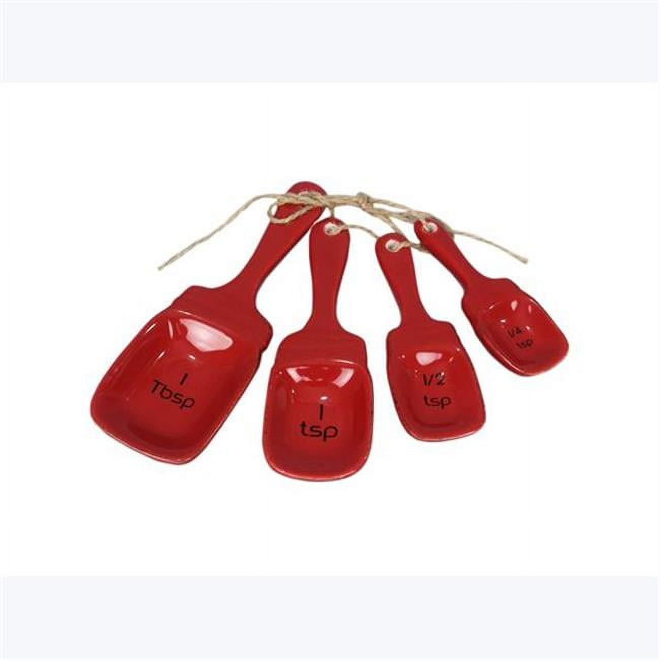Ceramic Mason Jar Measuring Spoons, Red - 4 Piece - Walmart.com