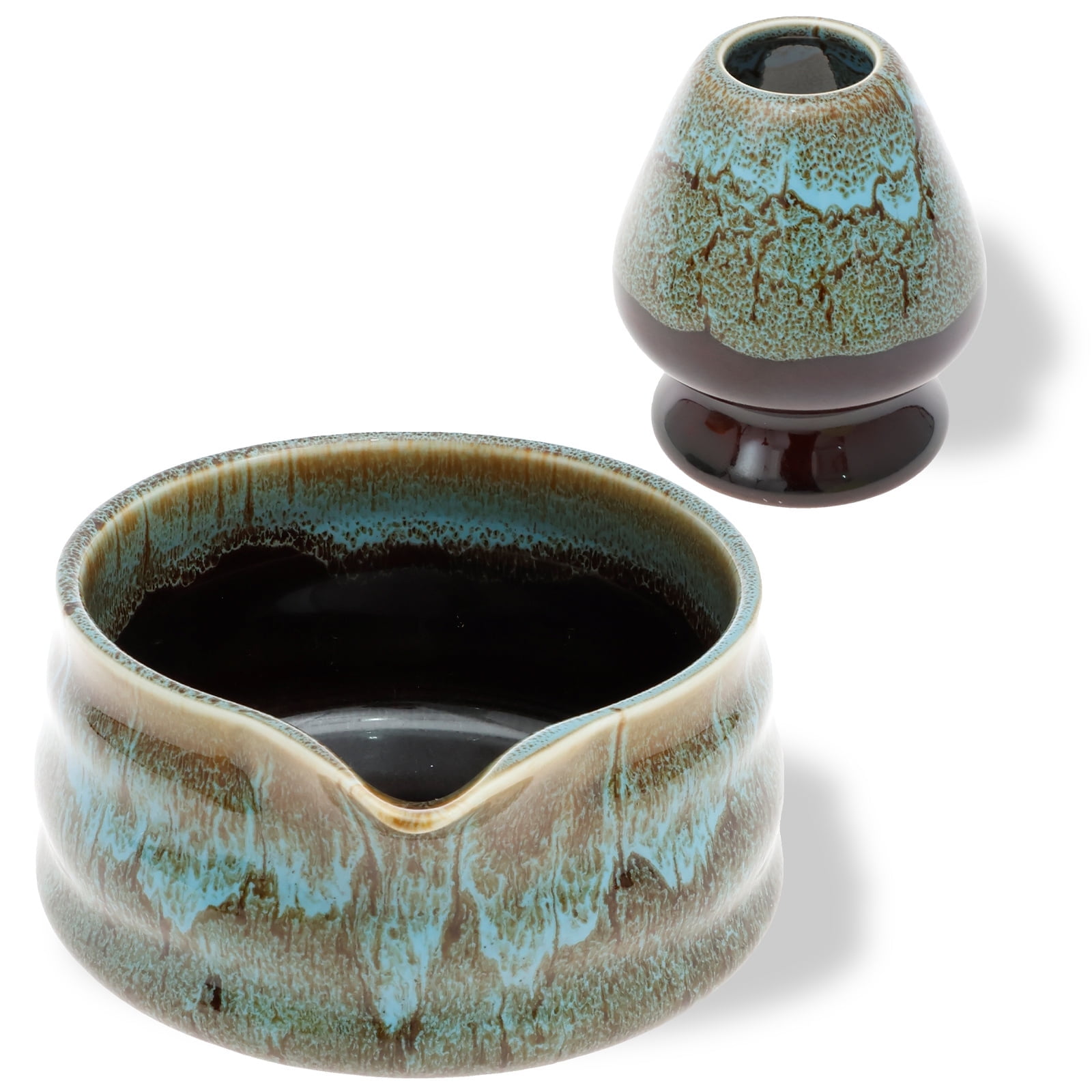 Ceramic Matcha Bowl and Whisk Set Sturdy Elegant Easy to Clean Matcha ...