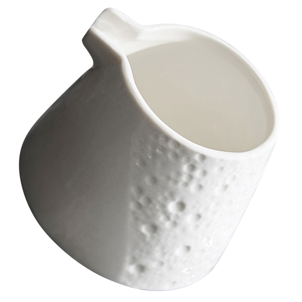 Ceramic Milk Jug Latte Syrup Coffee Cream Pitcher Ceramics White ...