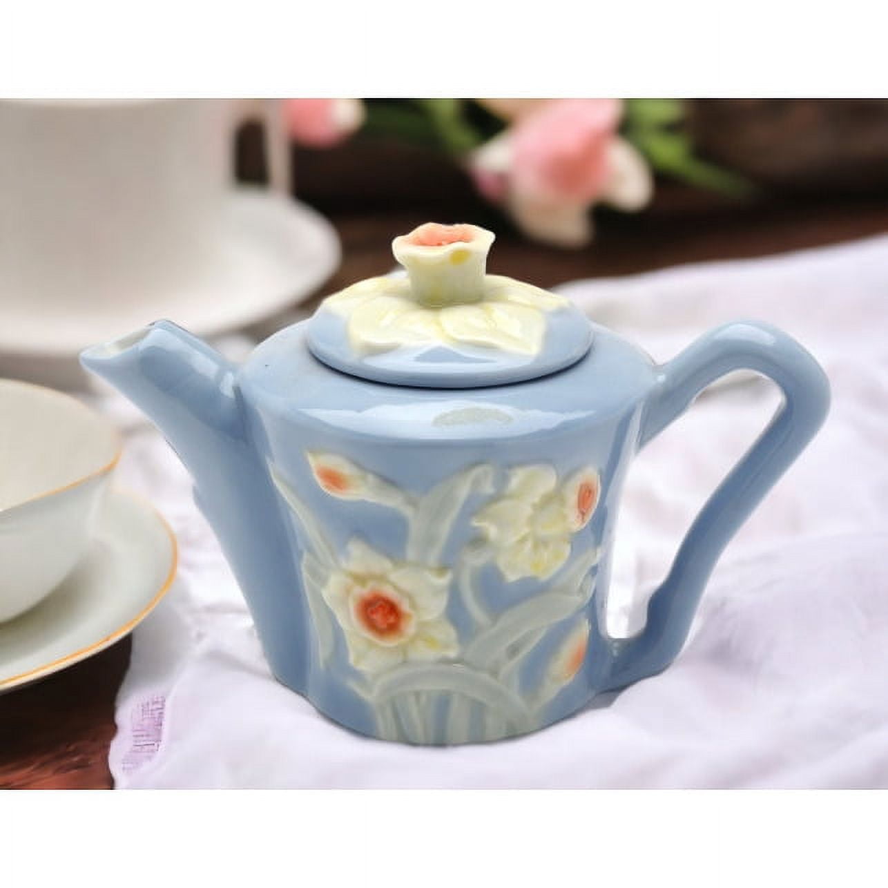 Ceramic Mini Narcissus Flower Teapot Handmade 4.625" - Walmart.com