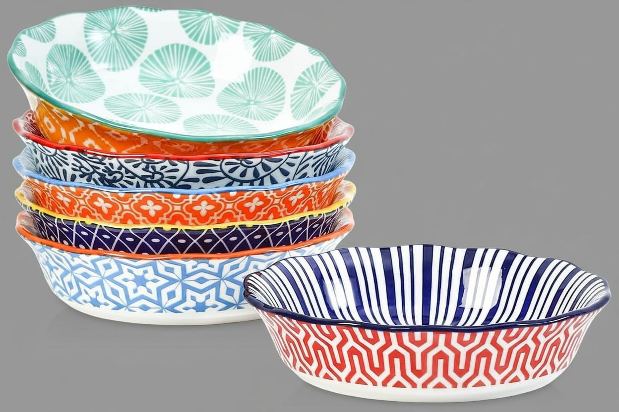 Ceramic Mini Pie Pans, 6 Inch Pie Dish for Baking, Small Pie Plate with ...