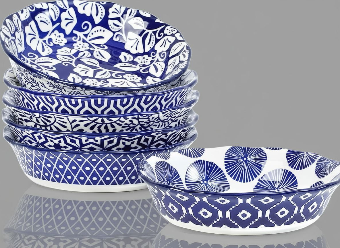 Ceramic Mini Pie Pans, 6 Inch Pie Dish for Baking, Small Pie Plate with ...