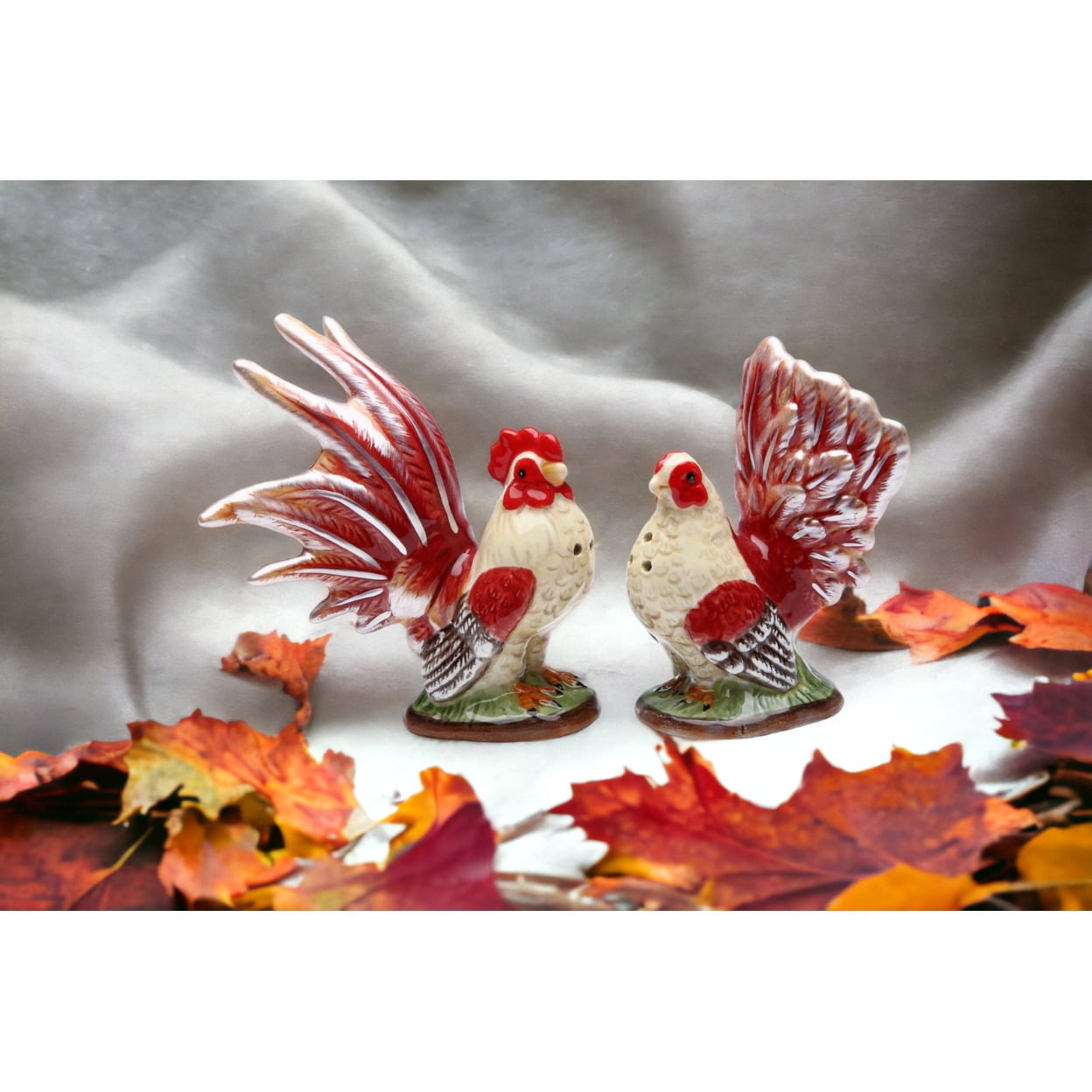 Ceramic Mini Red Rooster Salt and Pepper Shakers Gift - Walmart.com