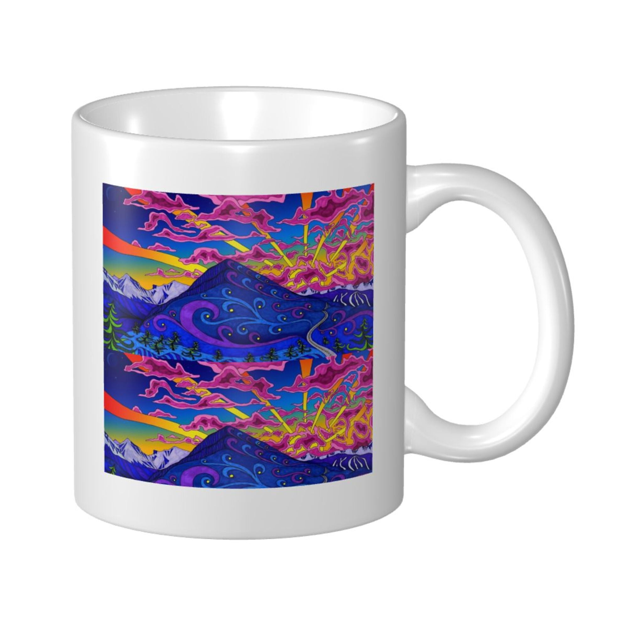 Ceramic Mug Funny Coffee Milk Tea Mug Cup 3d art Wallpaper Cup ...