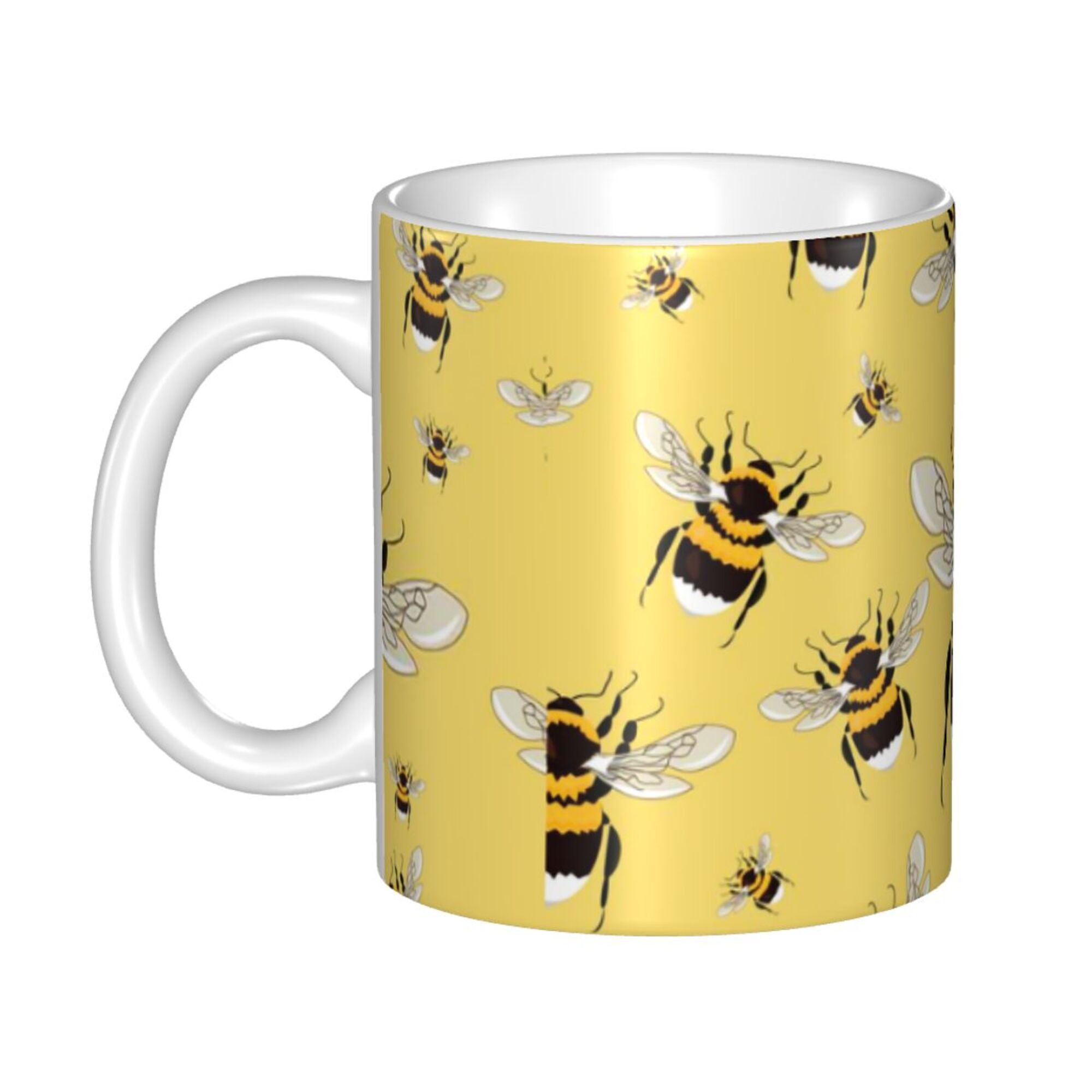 Ceramic Mug Funny Coffee Milk Tea Mug Cup Big Bright Bumblebees ...