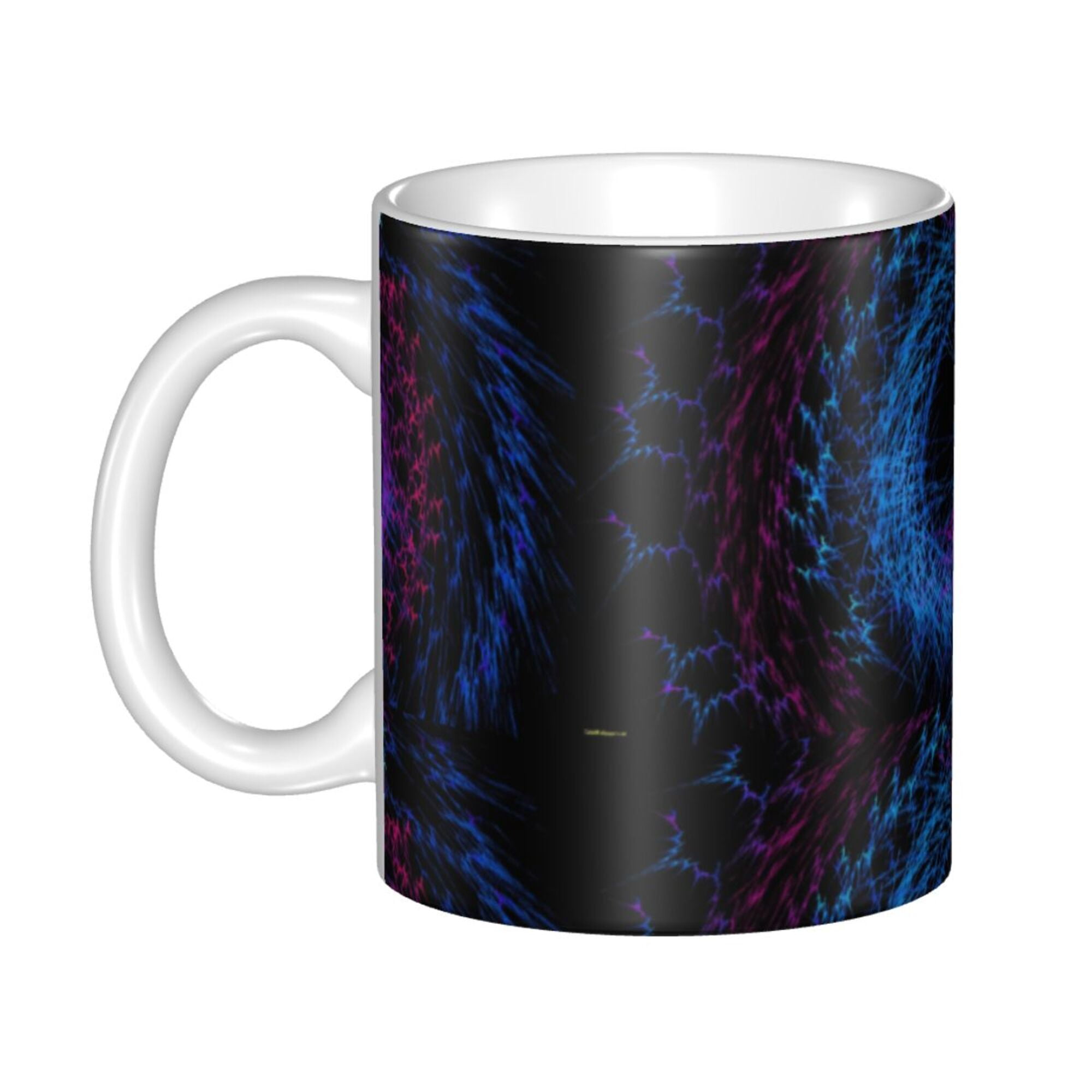 Ceramic Mug Funny Coffee Milk Tea Mug Cup Blue Abstract Lines Wallpaper ...
