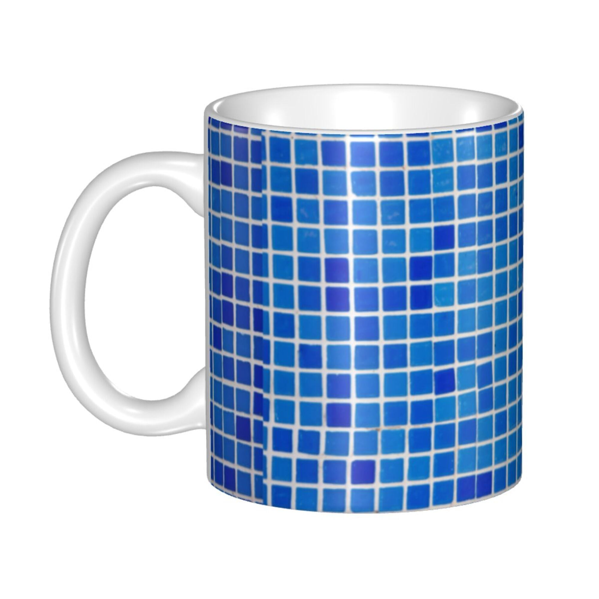 Ceramic Mug Funny Coffee Milk Tea Mug Cup Blue tiles background Cup ...
