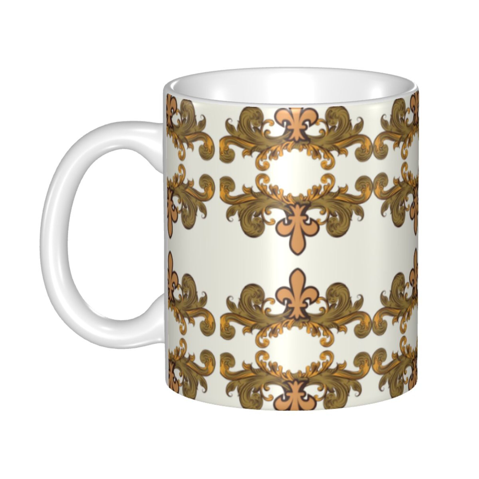 Ceramic Mug Funny Coffee Milk Tea Mug Cup Color illustration border ...