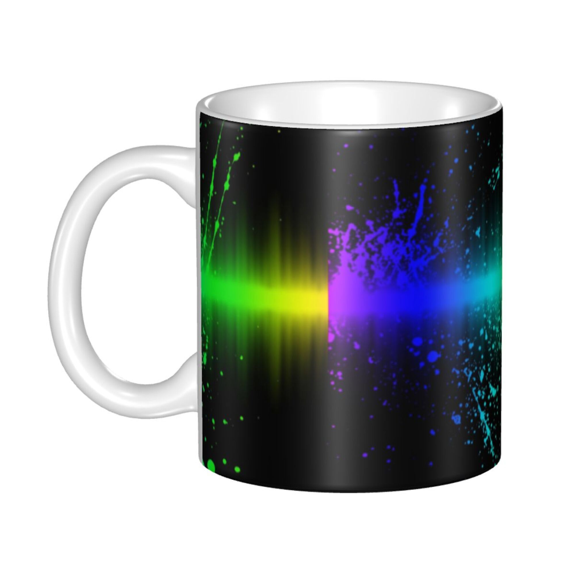 Ceramic Mug Funny Coffee Milk Tea Mug Cup Light Trails Wallpaper Cup ...